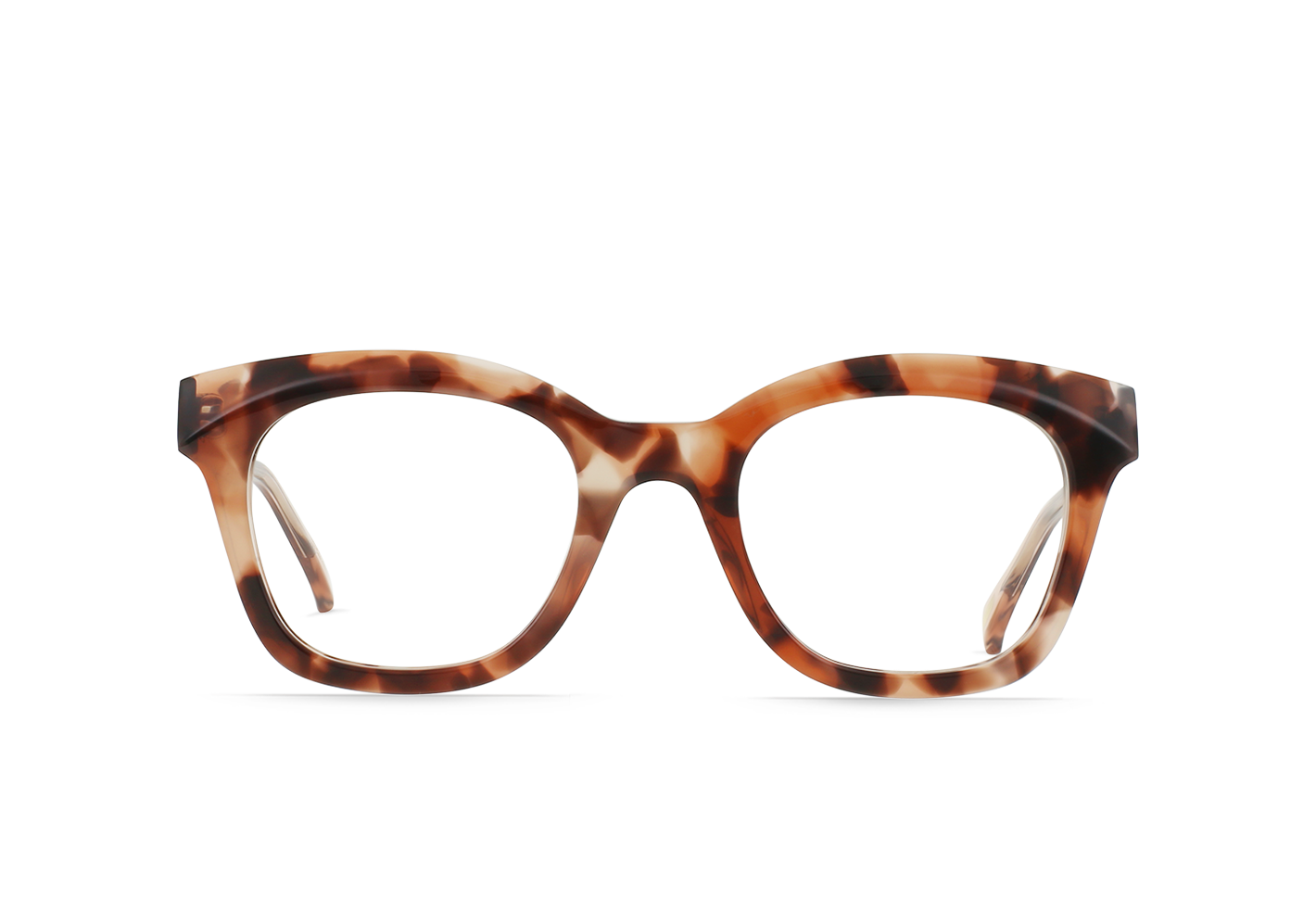 Roxine 49 Almond Tortoise / Clear Eyeglasses – RAEN